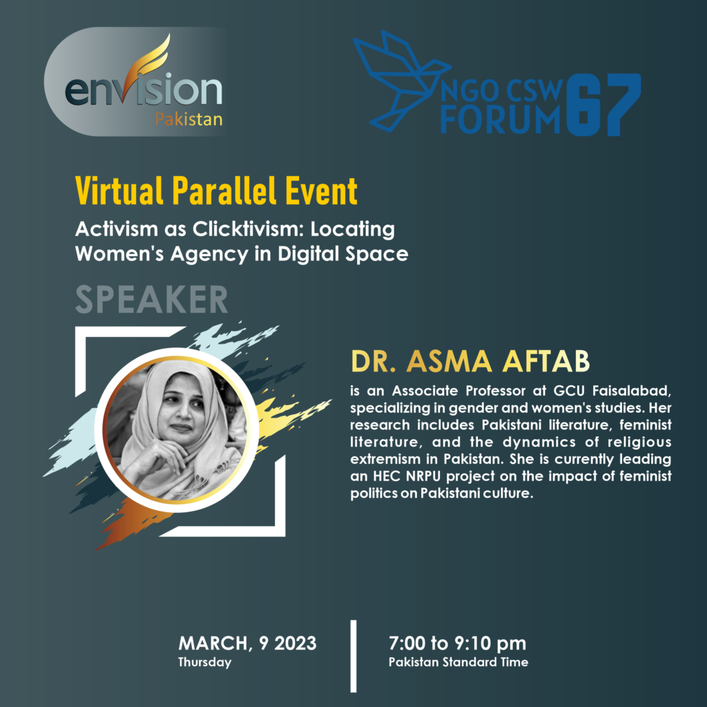 INDIGENIZING GENDER EQUALITY OF WOMEN FOR SUSTAINABLE OUTCOMES - Envision Pakistan